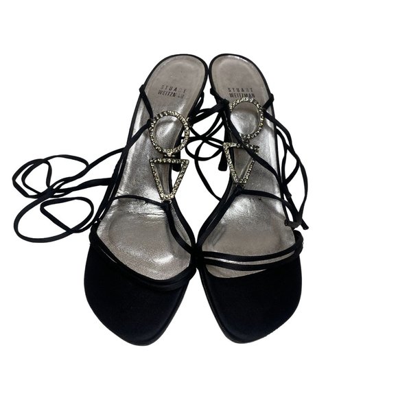 Stuart Weitzman | Shoes | Stuart Weitzman Black Stilleto Embellished ...